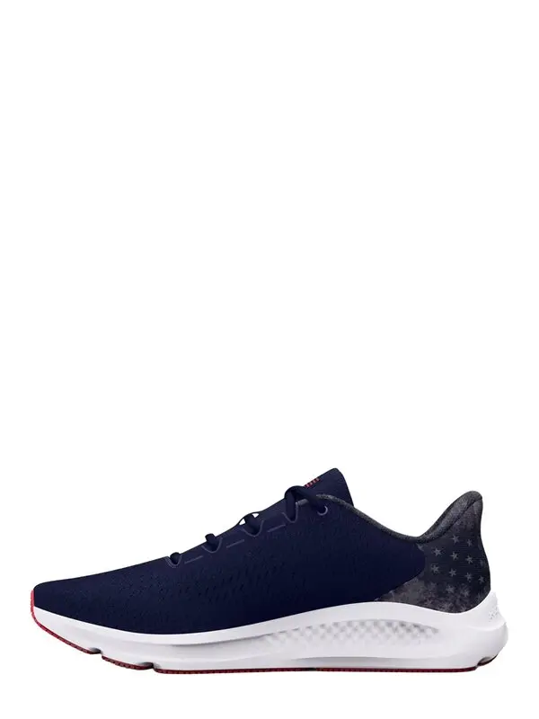 Under Armour Charged Pursuit 3 "big Logo Freedom" Athletic Sneakers - Navy/red/white