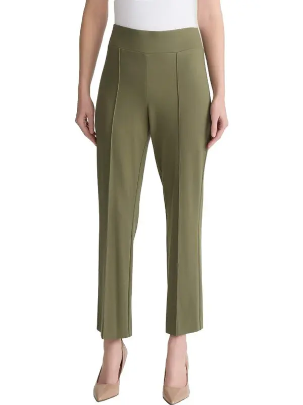 Jones New York Straight Leg Ankle Pants - Jasper Green