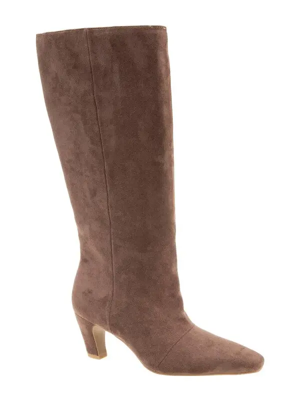 Bcbgmaxazria Xana Knee-high Slouchy Boot With Pointed Toe And Slanted Heel - Taupe