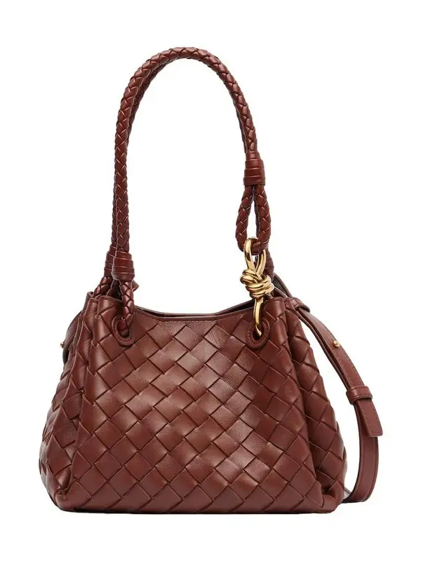 Bottega Veneta Small Intrecciato Leather Tote Bag - Brown