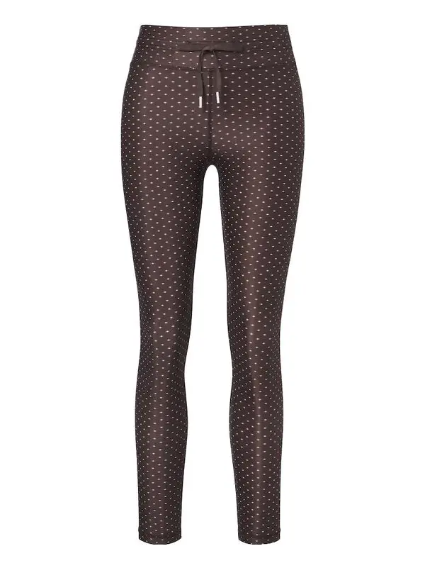 The Upside Poet Printed Cropped Leggings - Brown