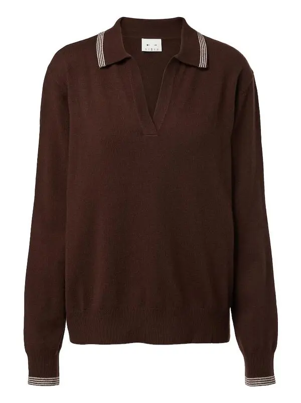 The Upside Coco Luna Cashmere-blend Polo Sweater - Brown