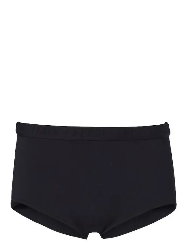 Fendi Logo Knitted Micro Shorts - Black