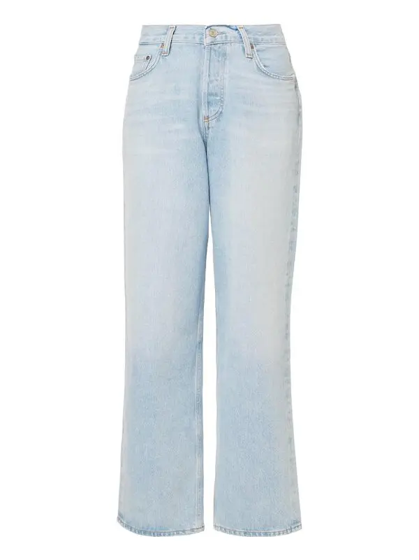 AGOLDE V-waist Baggy Straight Jeans In Extract - Blue
