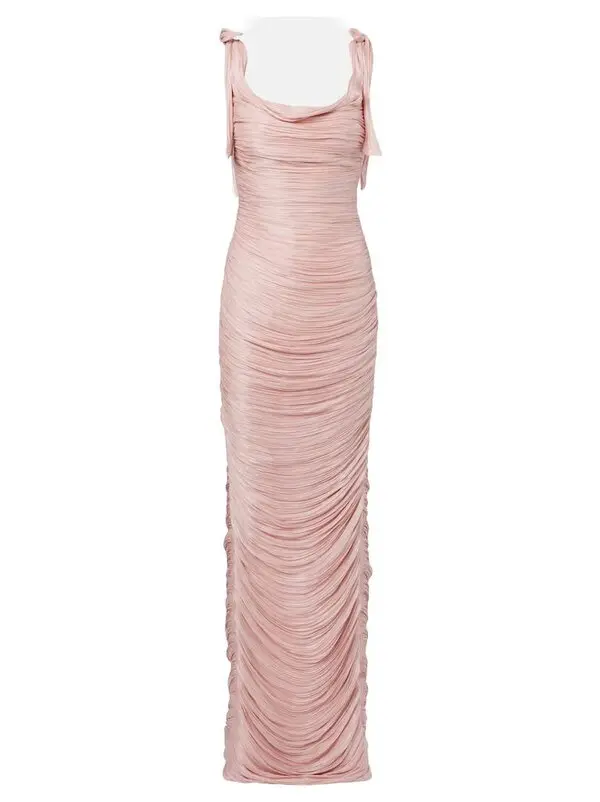 MARMAR HALIM Ruched Silk Gown - Pink