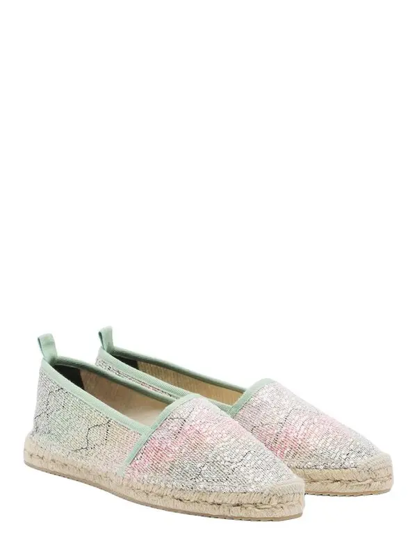 Missoni Zigzag Sequined Espadrille Flats - Multicoloured