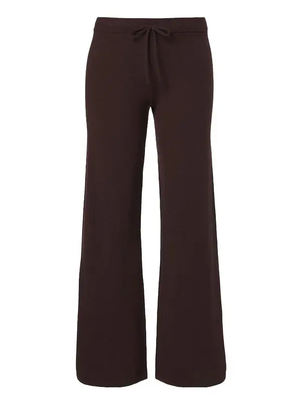The Upside Cashmere-blend Wide-leg Pants - Brown