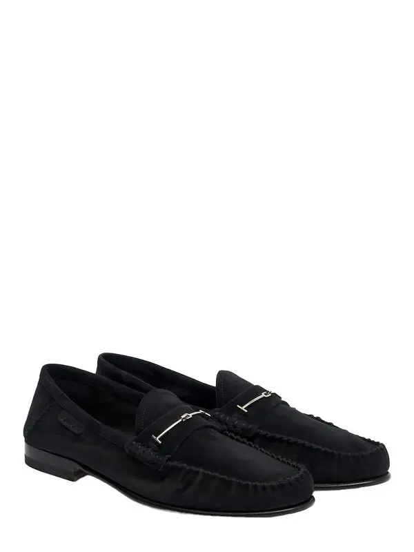 TOM FORD Suede Penny Loafers - Black