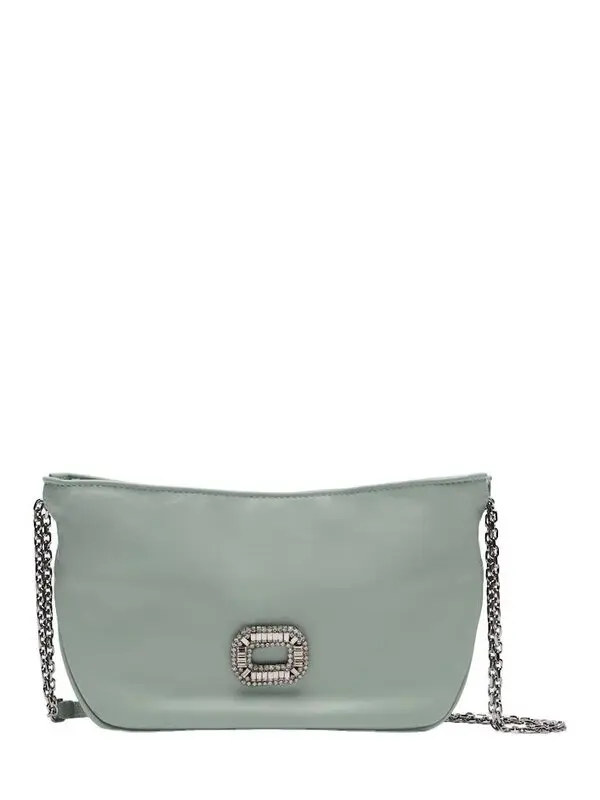 ROGER VIVIER Pilgrim Small Leather Shoulder Bag - Green