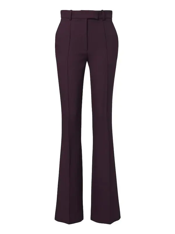 Alex Perry Virgin Wool Flared Pants - Purple