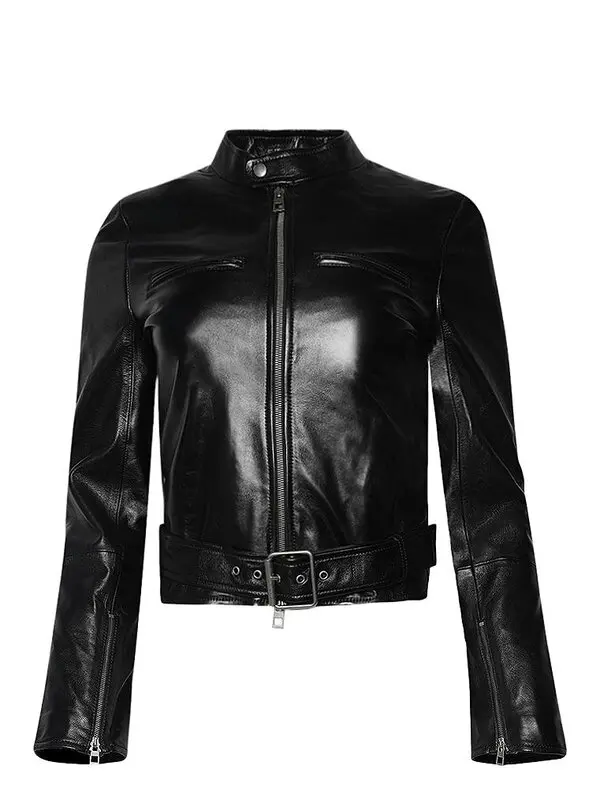 Loewe Leather Biker Jacket - Black