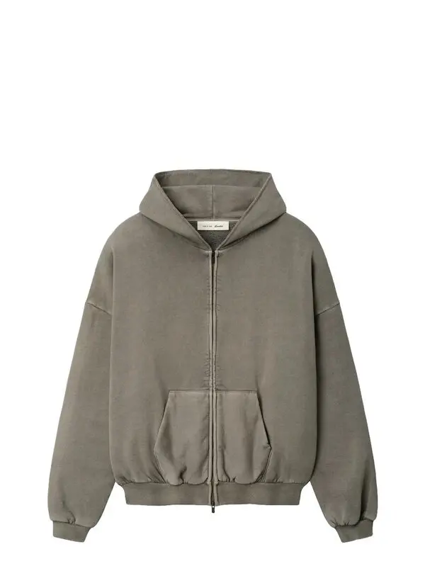 Fear Of God 90's Washed Zip-up Hoodie - Grey