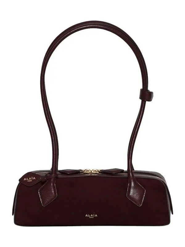 Alaïa Le Teckel Small Bag In Suede - Red