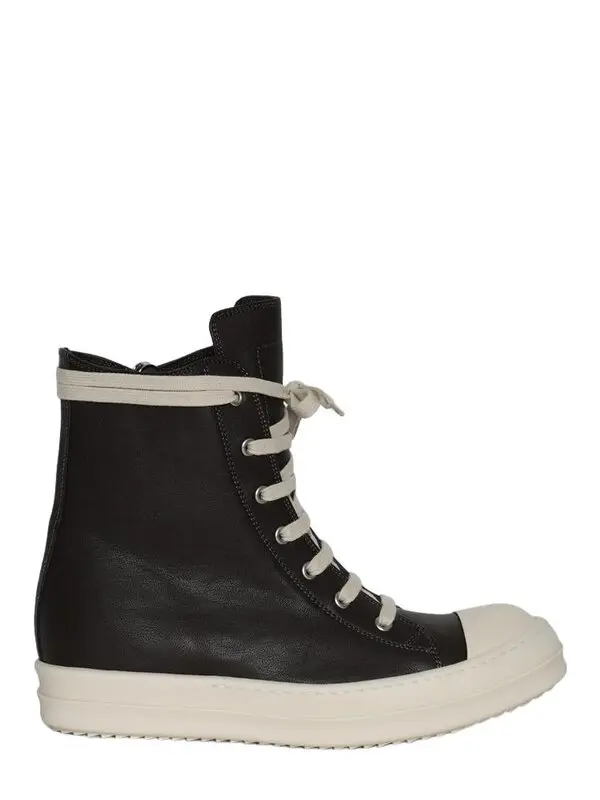 Rick Owens Tower High Sneakers In Grease - Grey