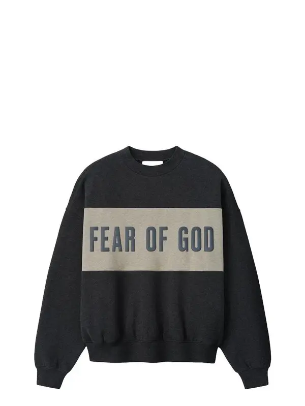 Fear Of God Cropped Relaxed Panelled Sweatshirt - Grey
