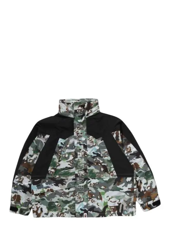 A BATHING APE Hybrid Camo Snowboard Jacket - Army Green
