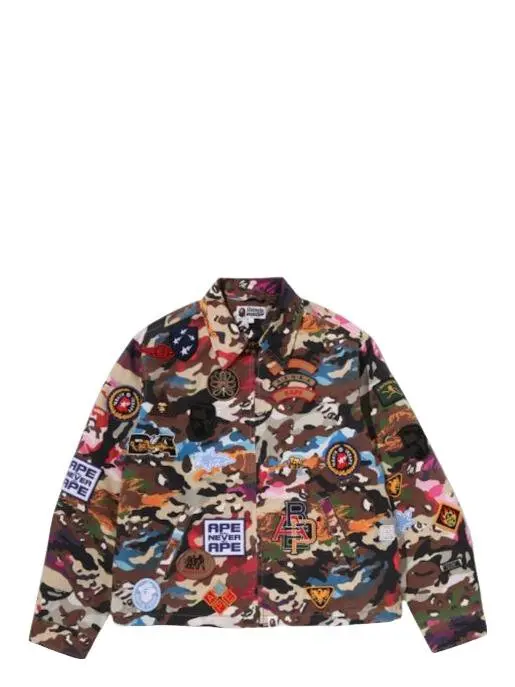 A BATHING APE Hybrid Camo Badge Jacket - Caise