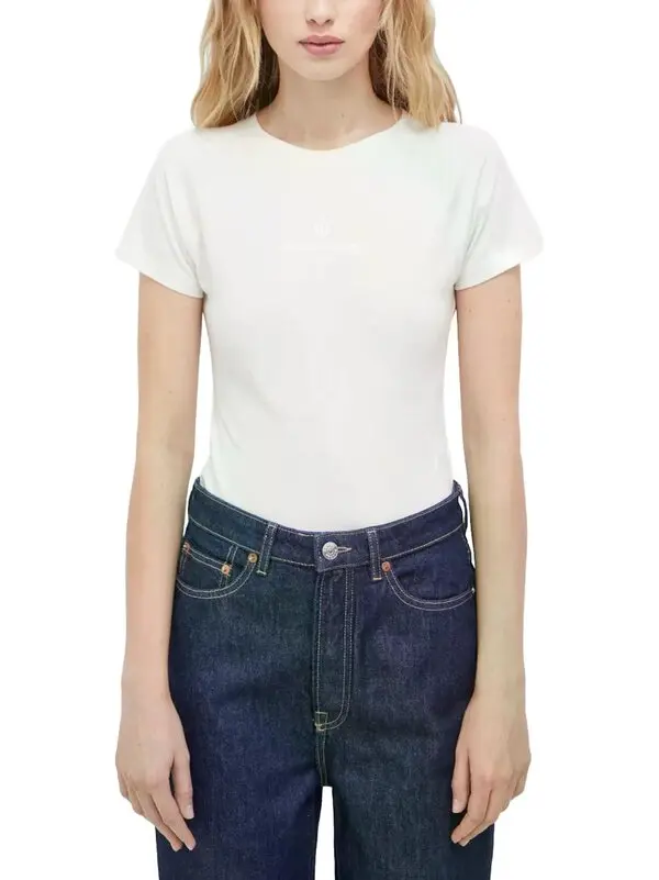 SAMSOE SAMSOE Raglan Sleeve Logo T-shirt - White
