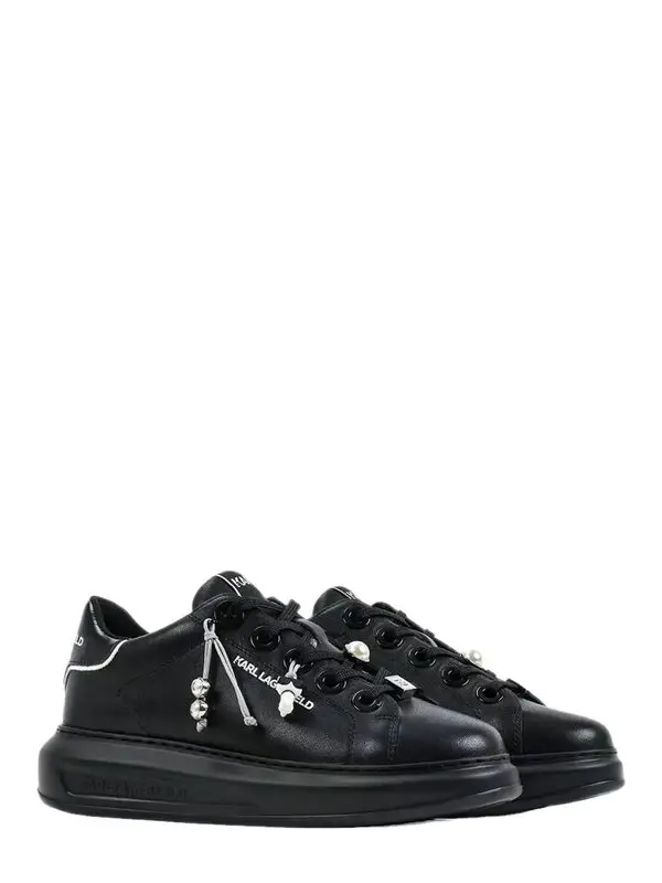 Karl Lagerfeld Faux-pearl Embellished Sneakers - Black