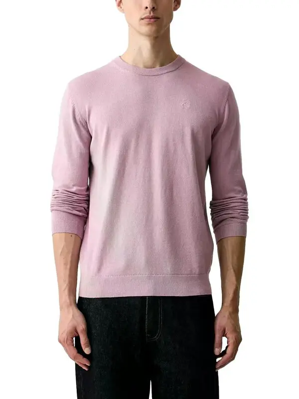 Karl Lagerfeld Logo-embroidered Crew Neck Sweater - Pink