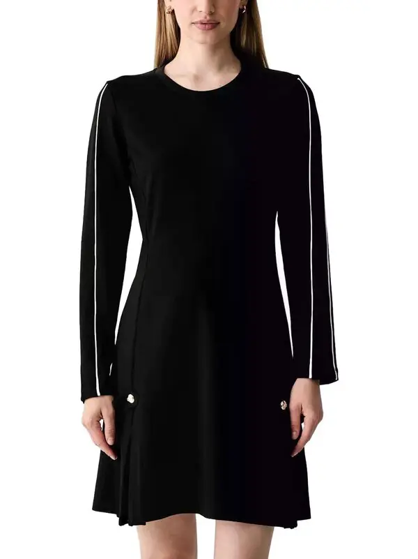 Liu Jo Side-stripe Pleated Dress - Black