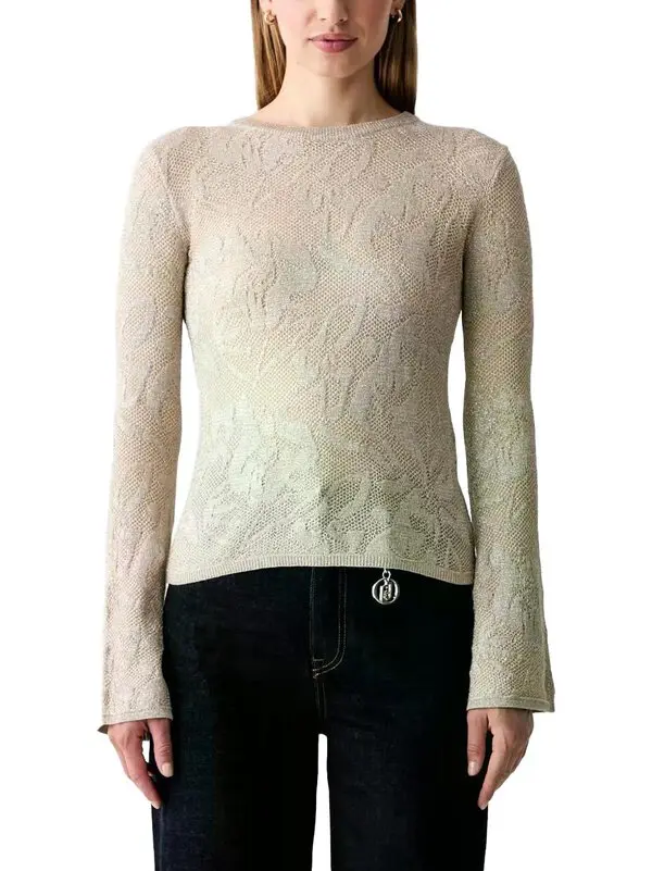 Liu Jo Floral Jacquard Sweater - Neutrals