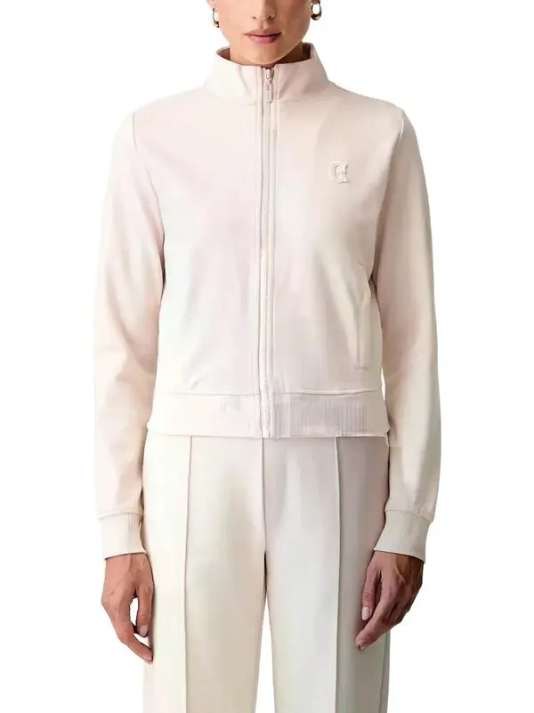 Guess Logo Patch Zip-up Jacket - Pink