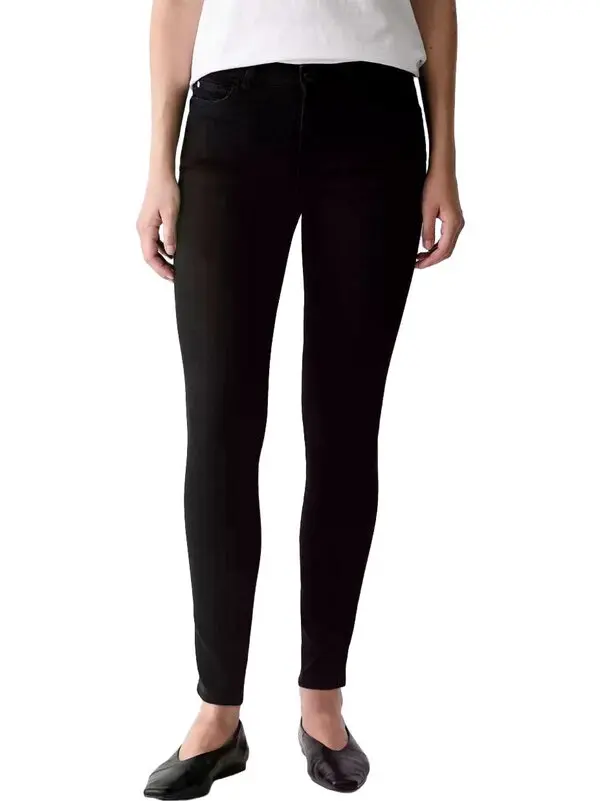 Guess Skinny Fit Jeans With Logo Detail - Black