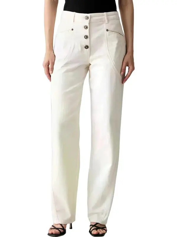 Liu Jo Button-fastening Straight-leg Jeans - Neutrals