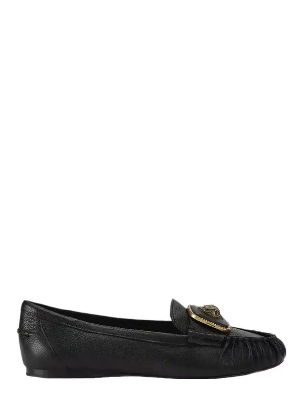Kurt Geiger Eagle-plaque Leather Loafers - Black