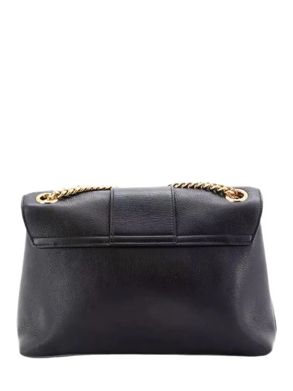 Celine Victoire Flap Leather Medium Shoulder Bag - Black