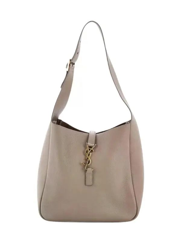 Saint Laurent Le 5 A 7 Supple Leather Small Hobo Bag - Neutrals