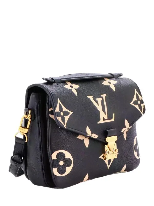 LOUIS VUITTON Pochette Metis Monogram Empreinte Giant Crossbody Bag - Black