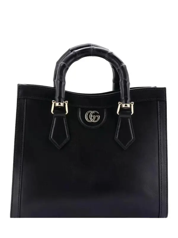 Gucci Diana Nm Bamboo Handle Leather Small Tote Bag - Black