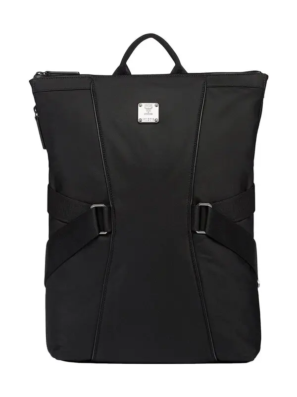 Mcm Aren Nova Backpack In Monogram Econyl - Black