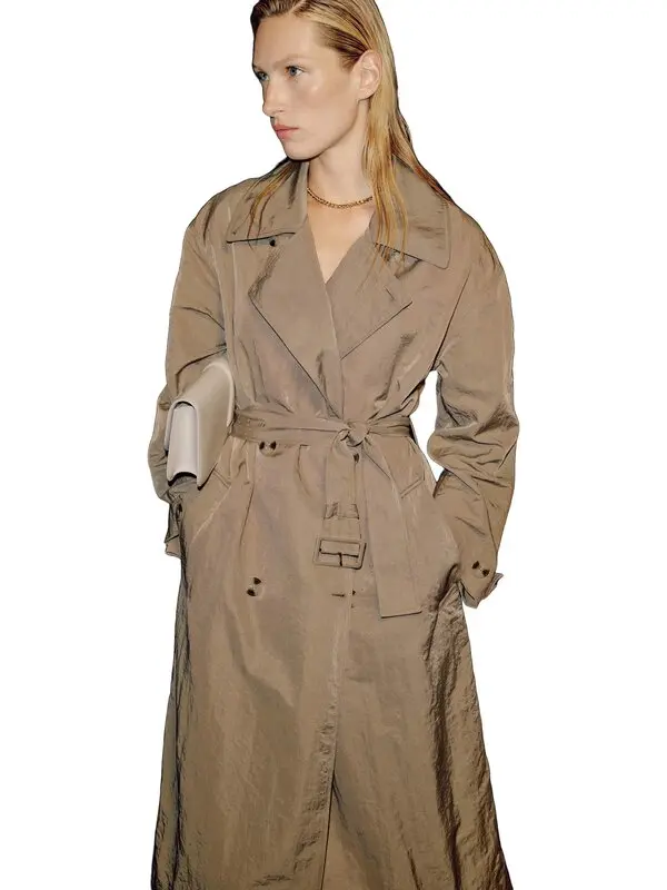 REFORMATION Nolan Trench Coat - Brown