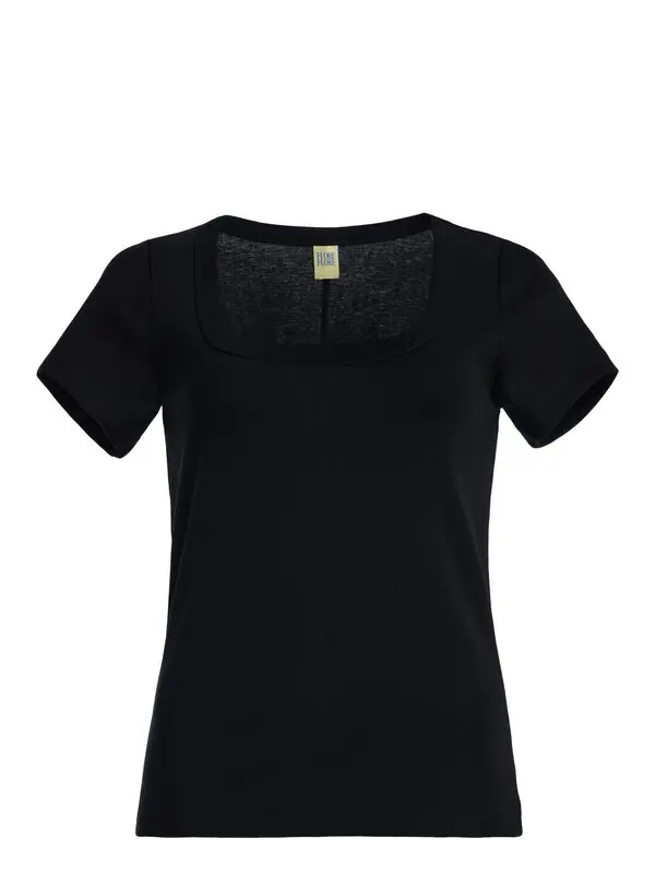 FLORE FLORE Lulu Cotton Baby Tee - Black