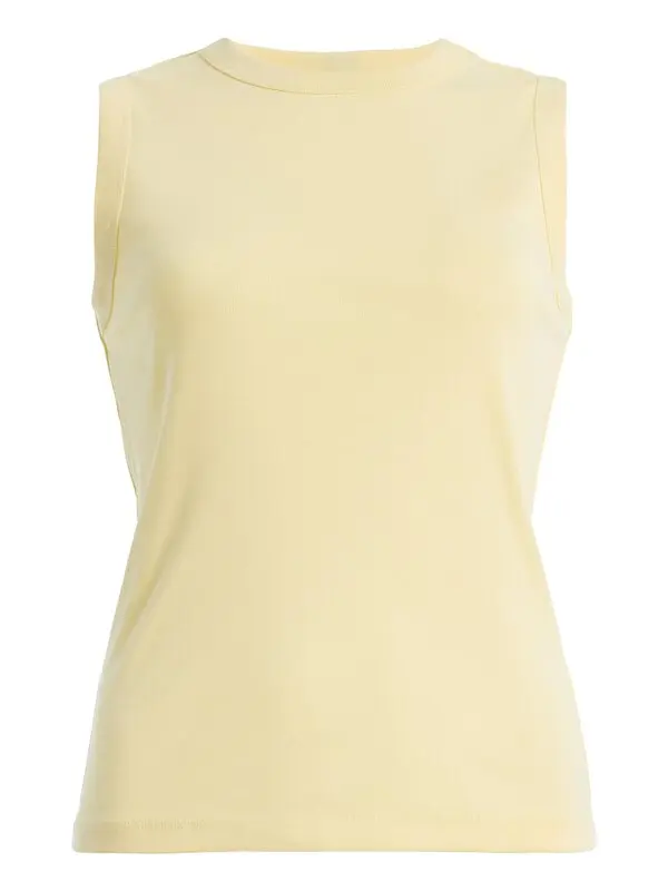 FLORE FLORE Esme Cotton Tank Top - Yellow