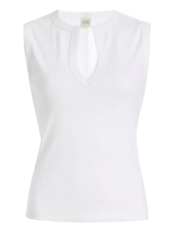 FLORE FLORE Iman Cotton Tank Top - White