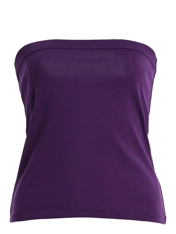 FLORE FLORE Cotton Bandeau Top - Purple