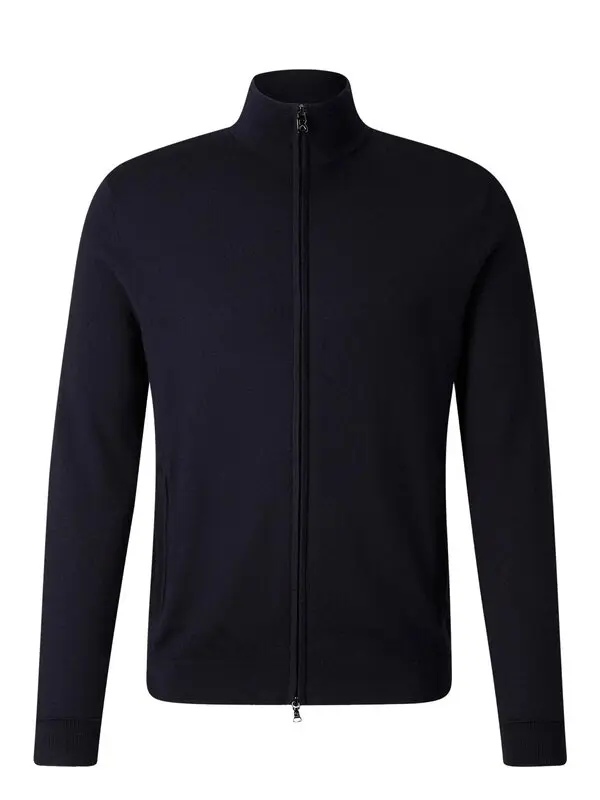 Bogner Oscar Virgin Wool Knit Jacket - Navy