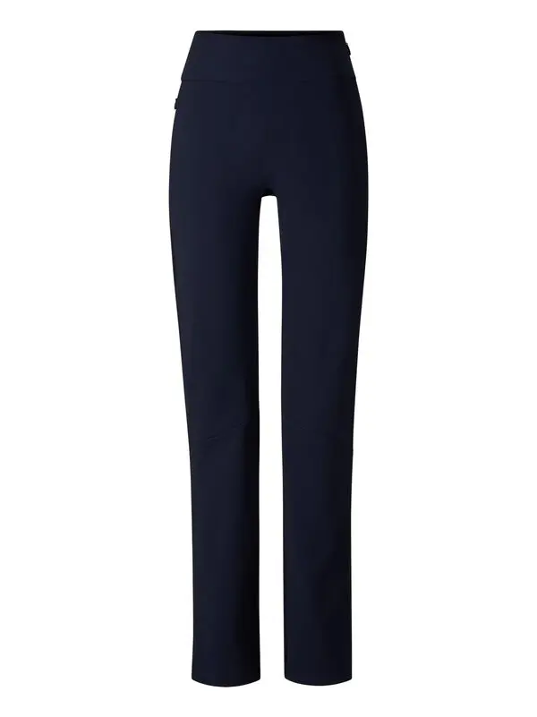 Bogner Slim Fit High-waisted Functional Pants With Side Zipper - Navy