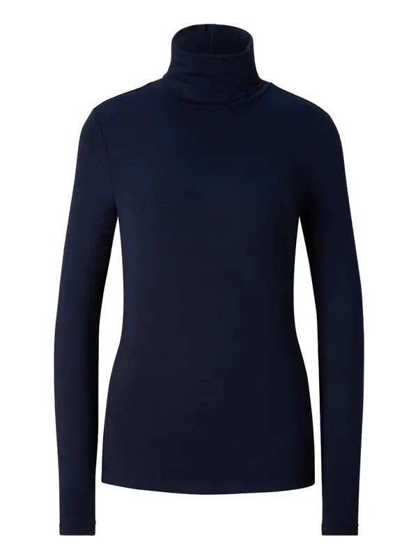 Bogner Katinka Long-sleeve Turtleneck Top - Navy