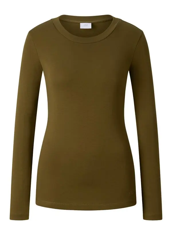 Bogner Nikini Cotton Long-sleeve Shirt - Olive