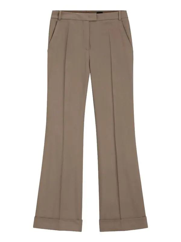 BOSS BLACK Tailored Wide-leg Trousers - Beige