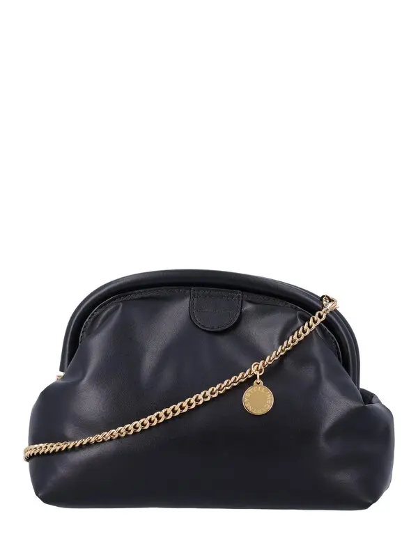 Stella McCartney Mini Falabella Pouch Convertible Chain Strap Handbag - Nero