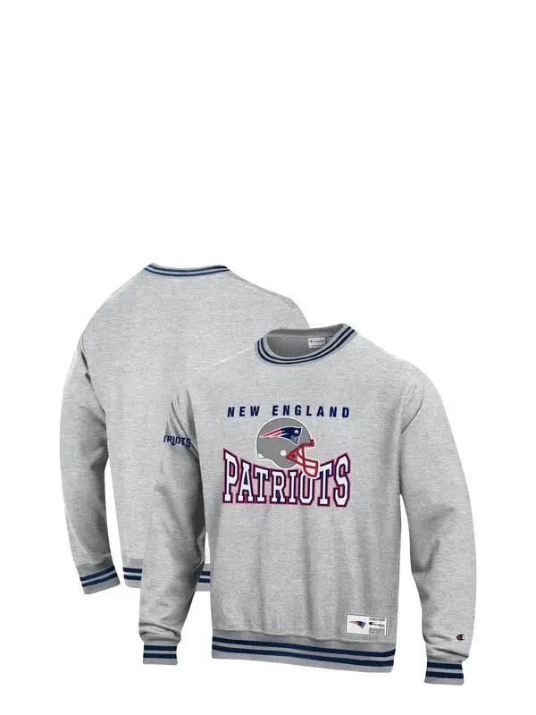 Champion New England Patriots Reverse Weave Fleece Sweatshirt By - Gray