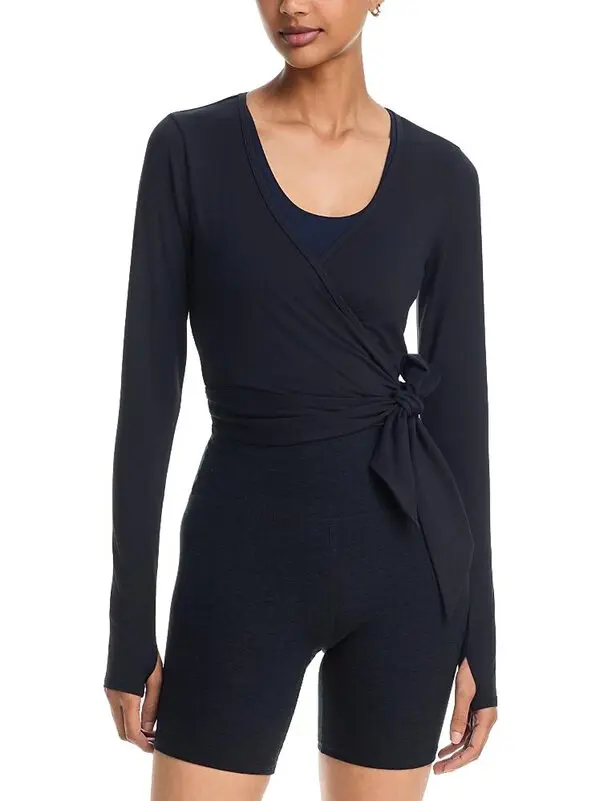 Splits59 Bella Airweight Lite Wrap Top - Black