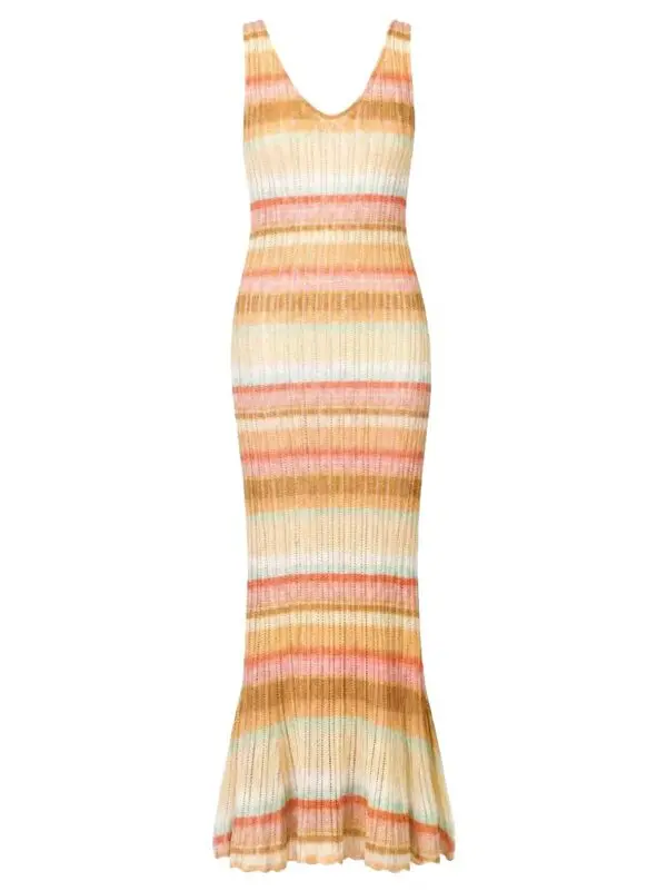 Cinq À Sept Edie Space-dyed Maxi Dress - Orange
