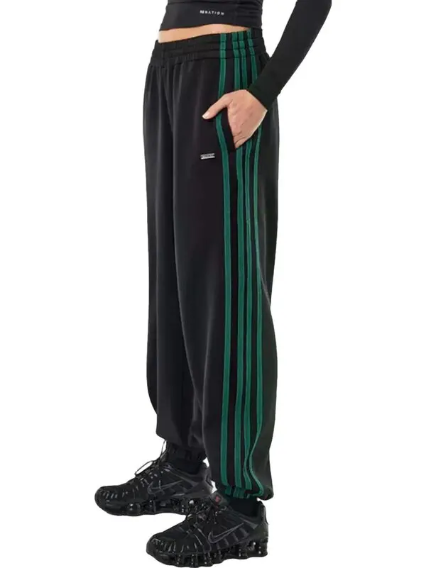 P.E Nation Clarity Side-stripe Track Pants - Black